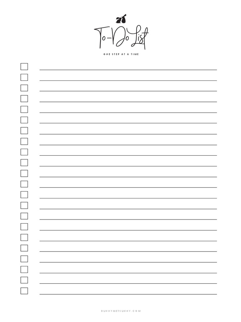 To-Do List: One Step at A Time | PDF