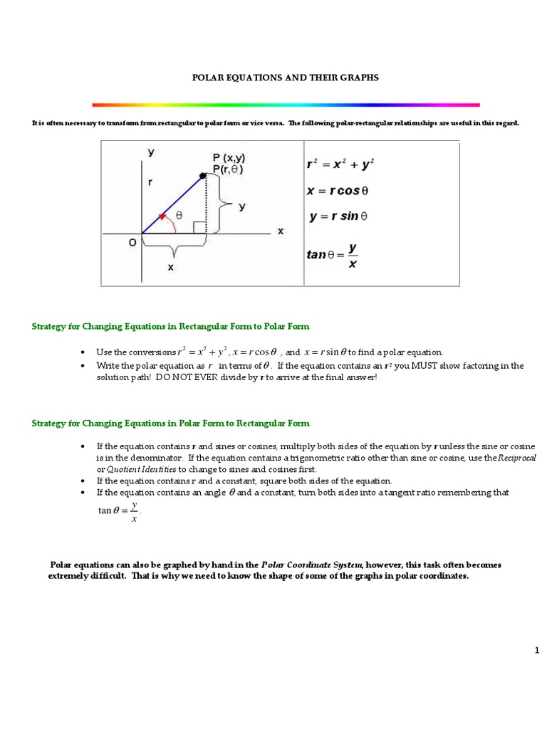 Polar Graphs | PDF | Trigonometric Functions | Differential Geometry