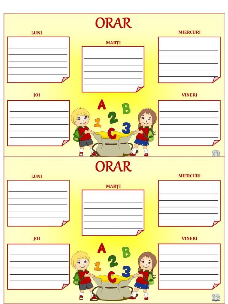 Orar Clasa I | PDF