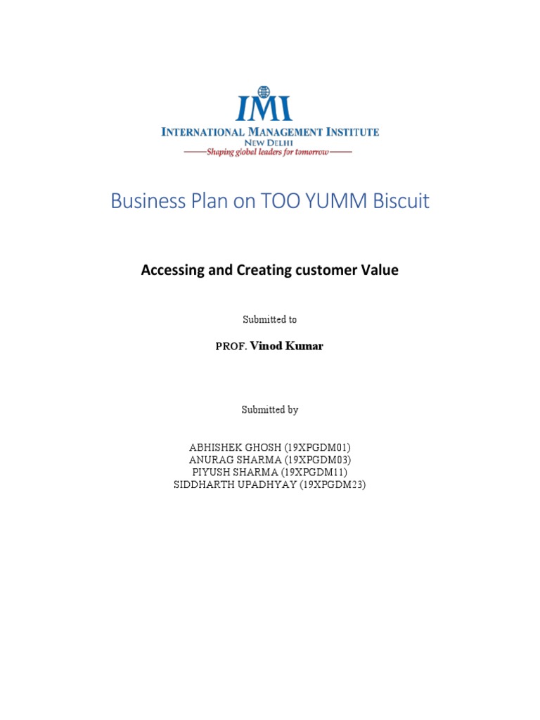 ACCV Too Yumm Biscuits Report. | PDF | Target Audience | Brand