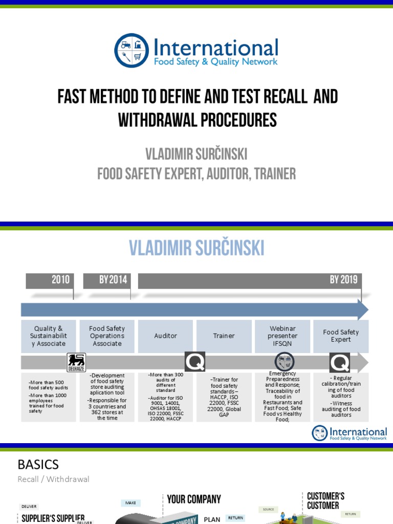 Fast Method To Define and Test Recall and Withdrawal Procedures | PDF ...