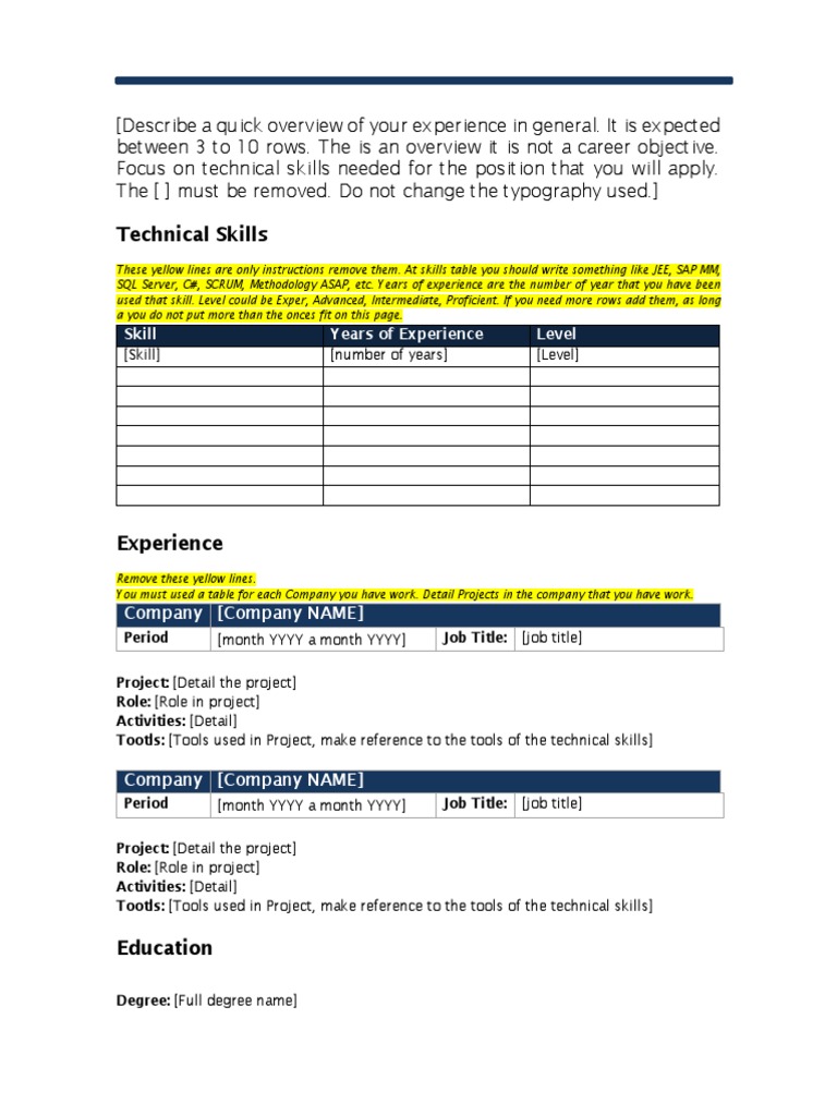Technical Skills: Skill Years of Experience Level | PDF | Software ...
