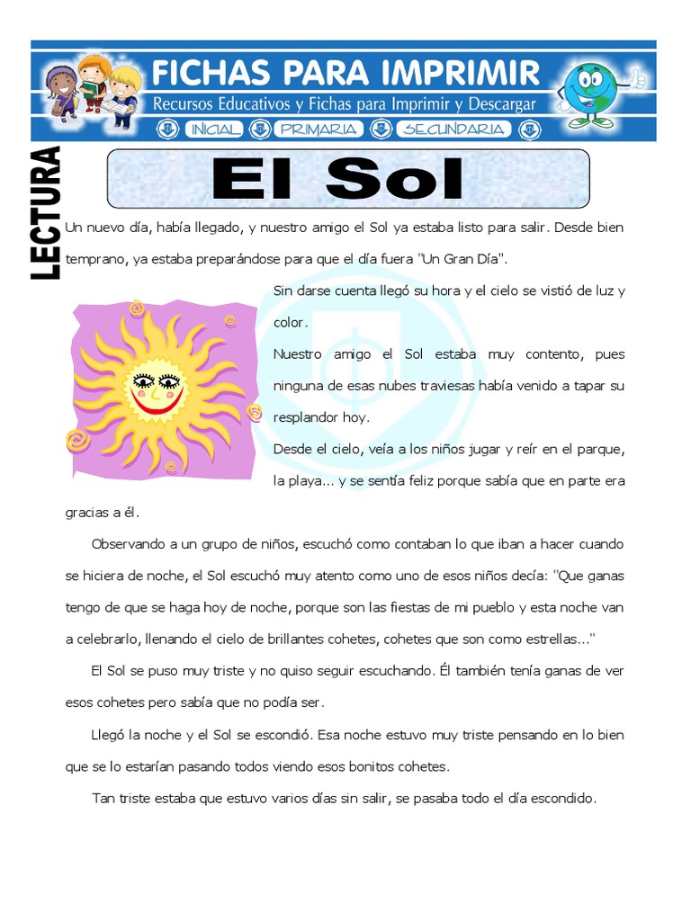 El Sol: Historia y Actividades para Niños | PDF | Dom