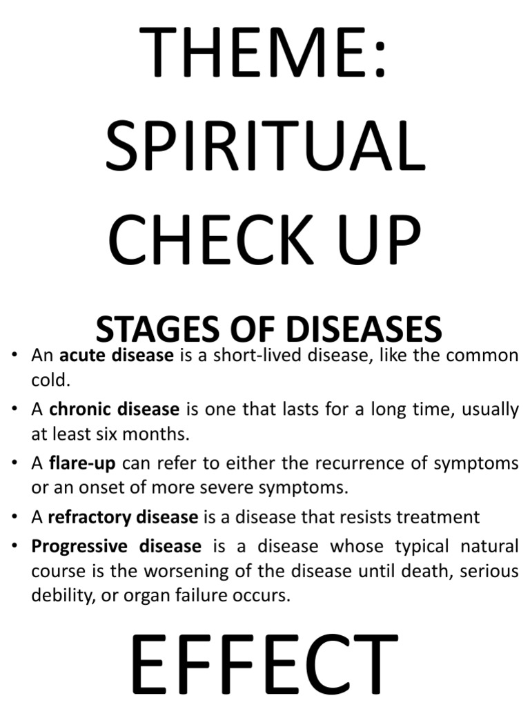 Spiritual Health Check-Up Guide | PDF | Preventive Healthcare | Epistle ...