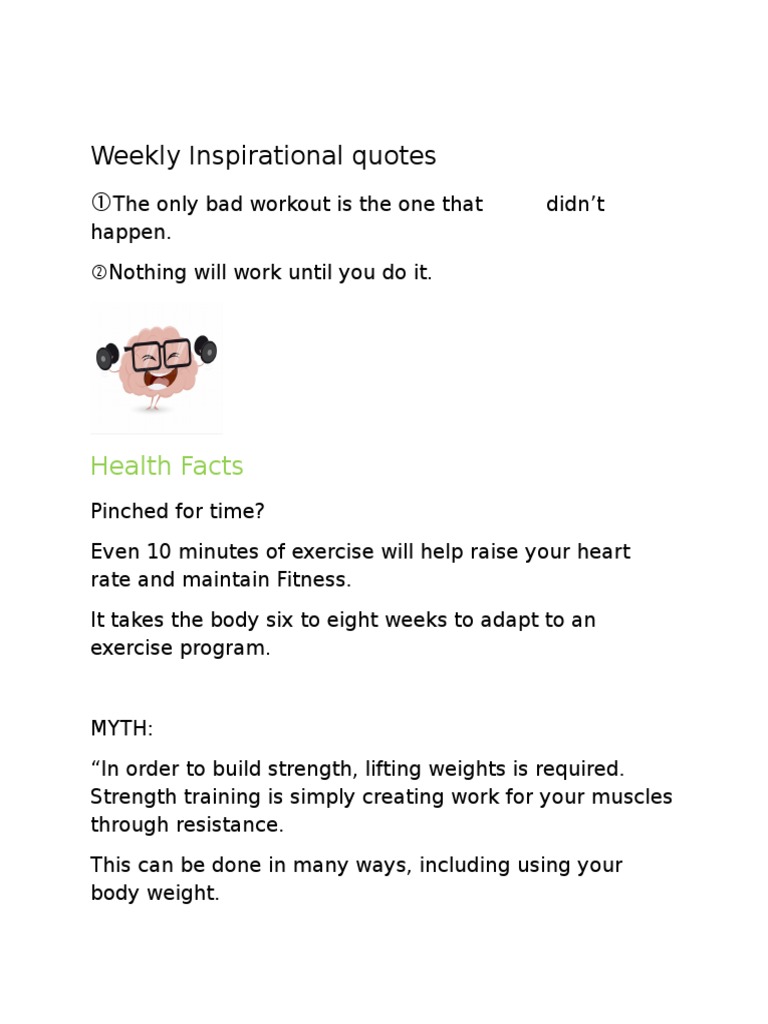 Weekly Inspirational Quotes | PDF