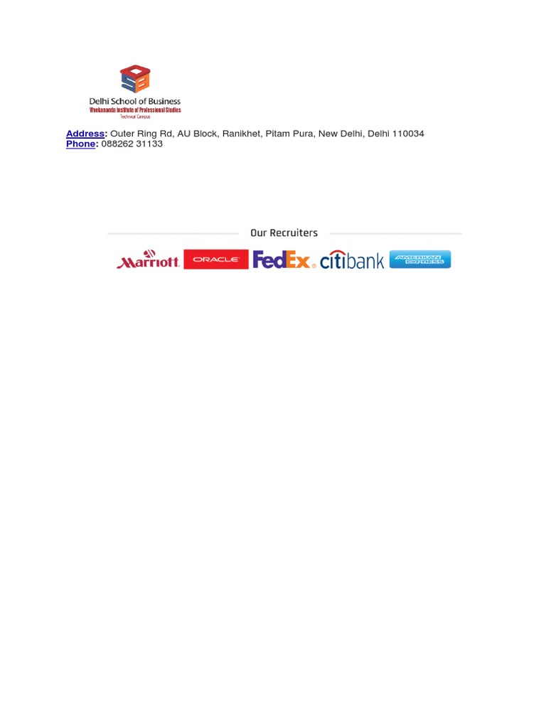 Contact Info for New Delhi Location | PDF