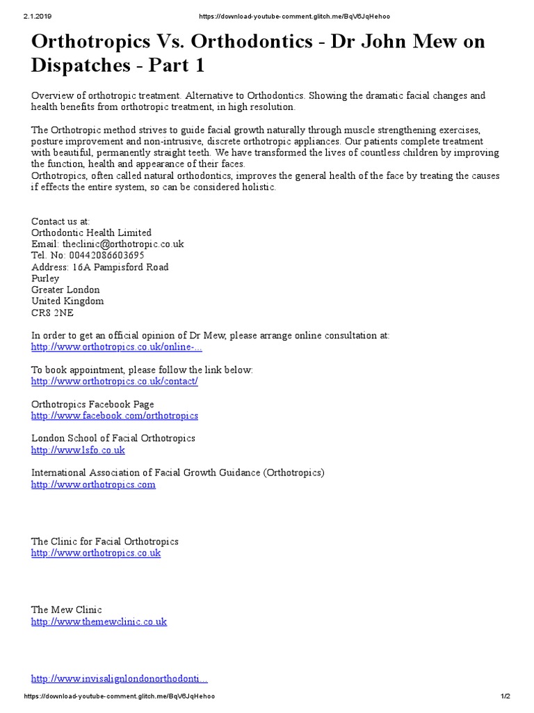 Orthotropics | PDF