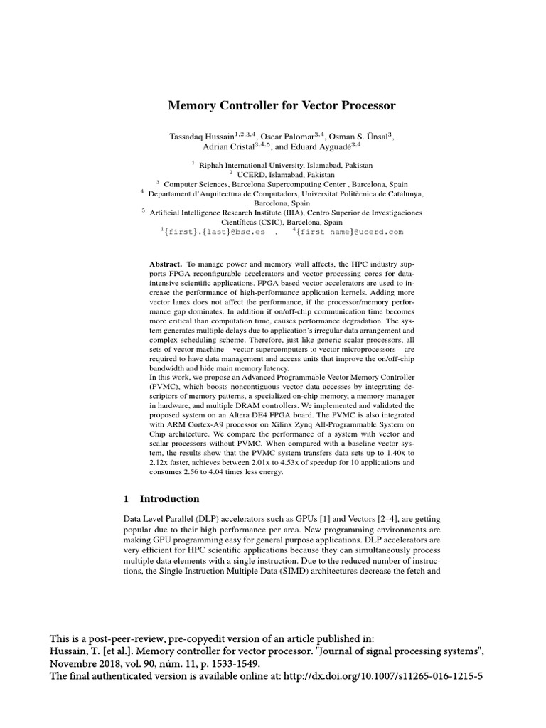 Memory Controller | PDF | Cpu Cache | Central Processing Unit