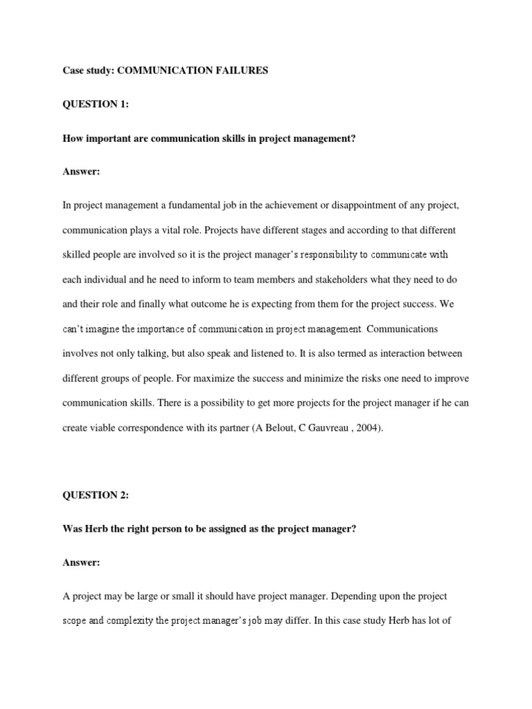 Communication Failures | PDF | Project Management | Communication