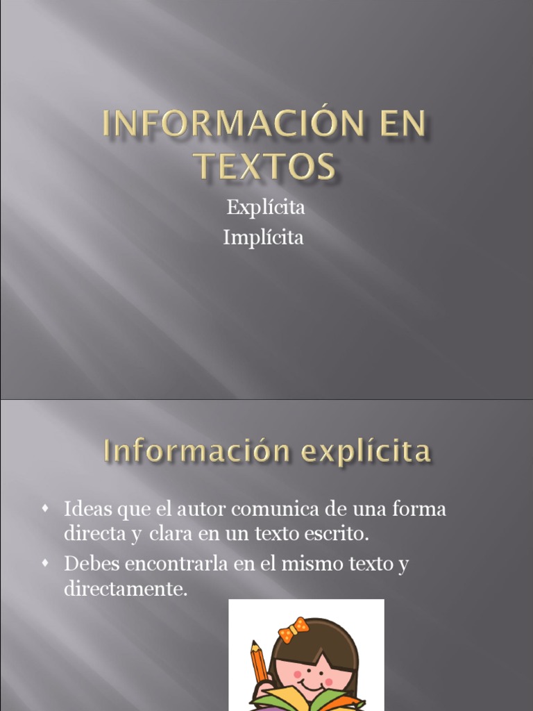 Información Explícita e Implícita | PDF