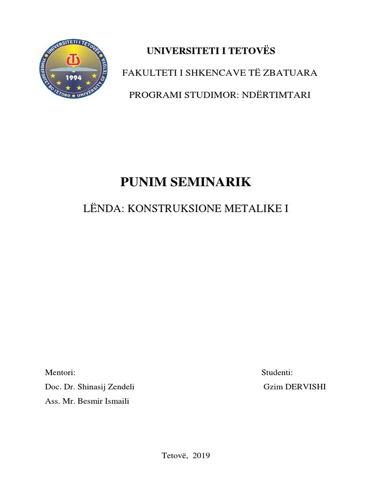 Konstruksione Celiku 1 | PDF