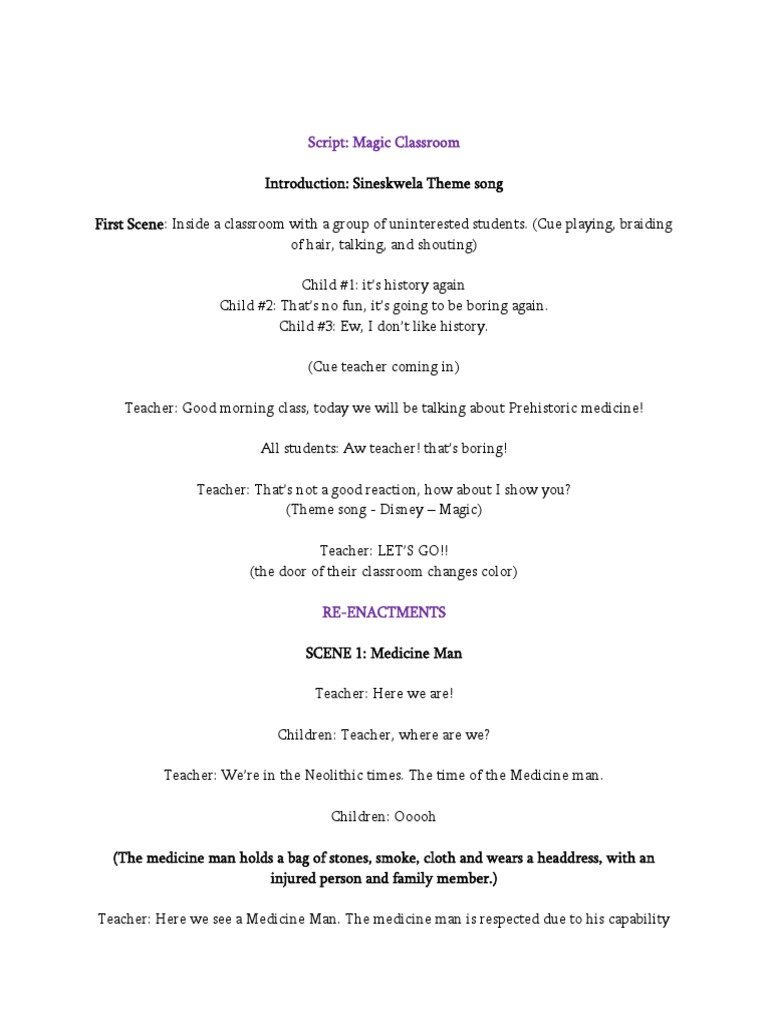 Script: Magic Classroom | PDF | Amulet | Hunting