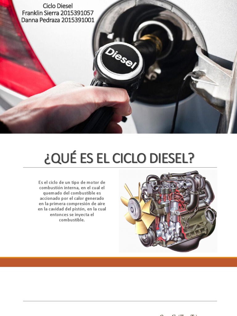 Ciclo Diesel | PDF | Motor de combustión interna | Pistón