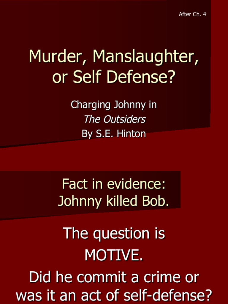 Murder, Manslaughter, or Self Defense | PDF | Manslaughter | Murder
