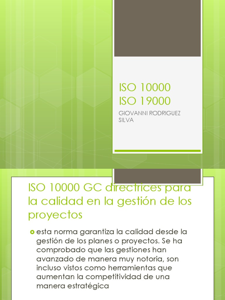 ISO 10000-19000 | Gestión de la calidad | Calidad (comercial)
