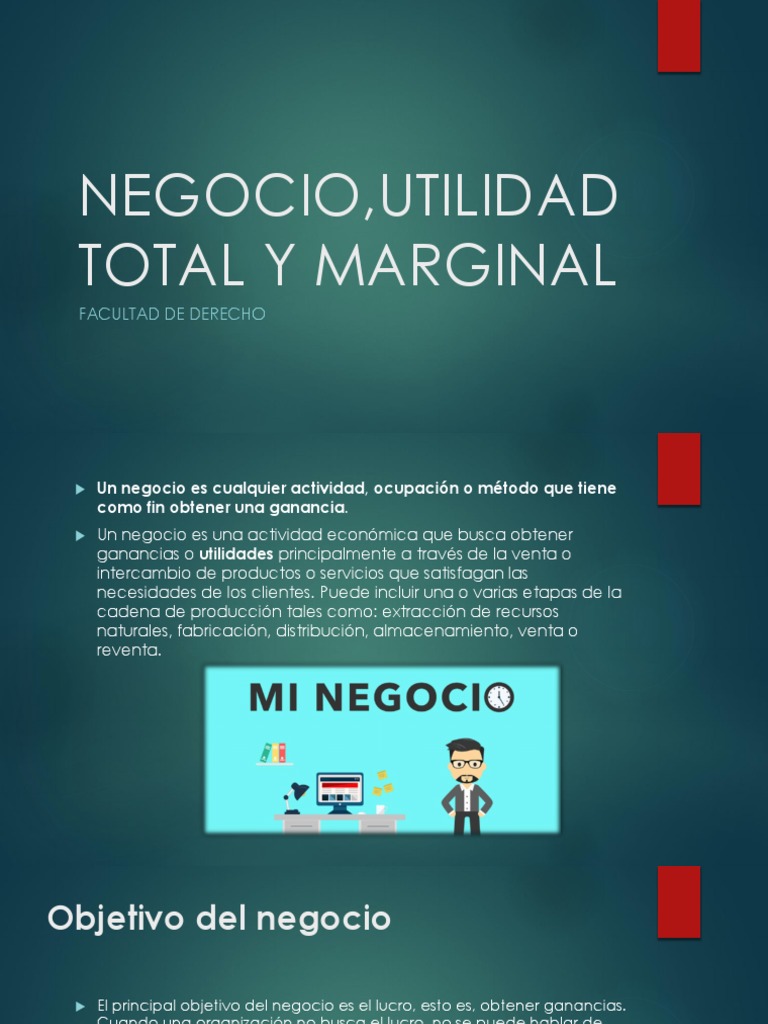 Negocio, Utilidad Total y Marginall - 20190830230819 | PDF | Utilidad ...