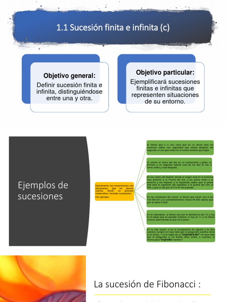 Sucesiones finitas e infinitas explicadas | PDF | Secuencia | Enseñanza ...
