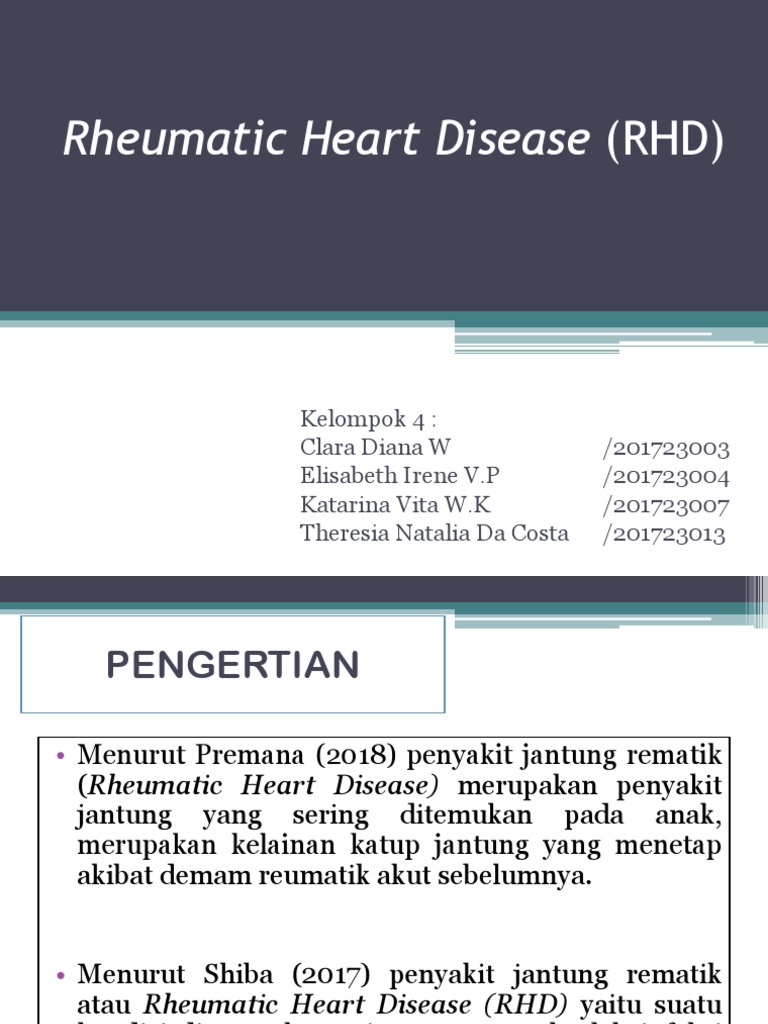 Rheumatic Heart Disease (RHD) New | PDF