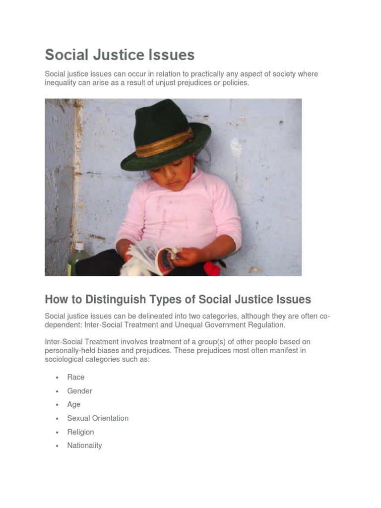 Social Justice Issues | PDF | Sovereign State | Nation