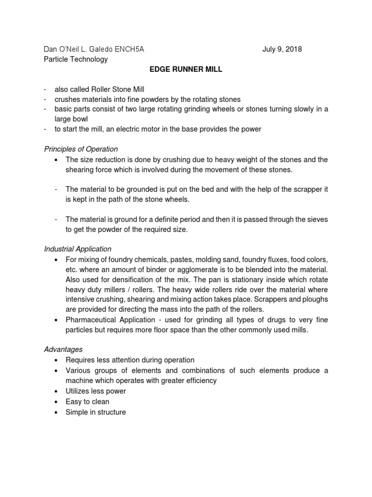 Edge Runner Mill | PDF