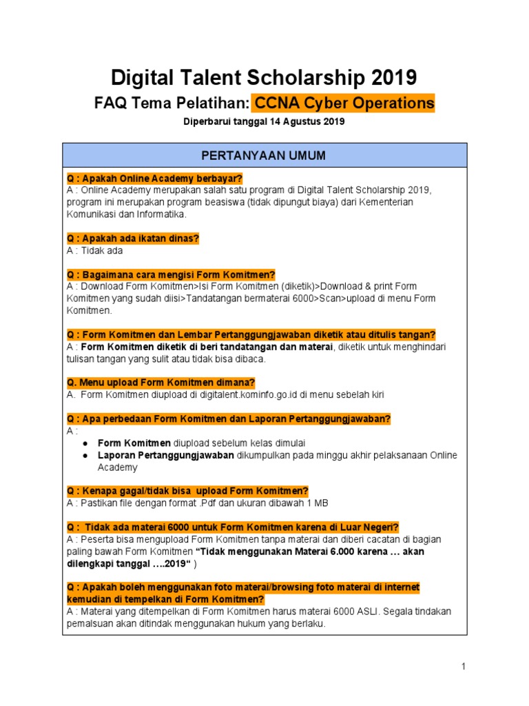 Dts - Oa-Faq Ccna Cyber Operations | PDF