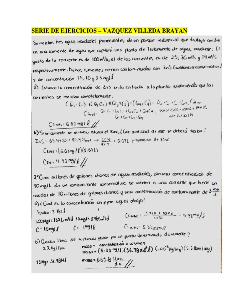 Ejercicios de Vázquez Villeda Brayán | PDF