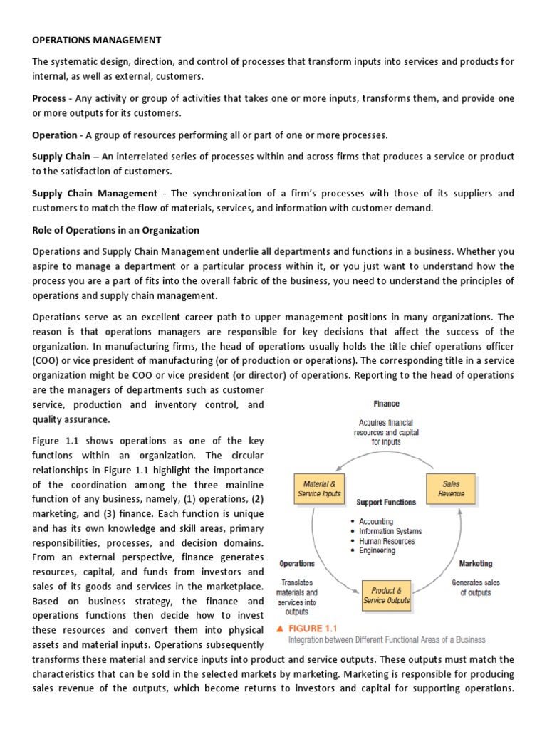 Operation Management | PDF | Operations Management | Customer