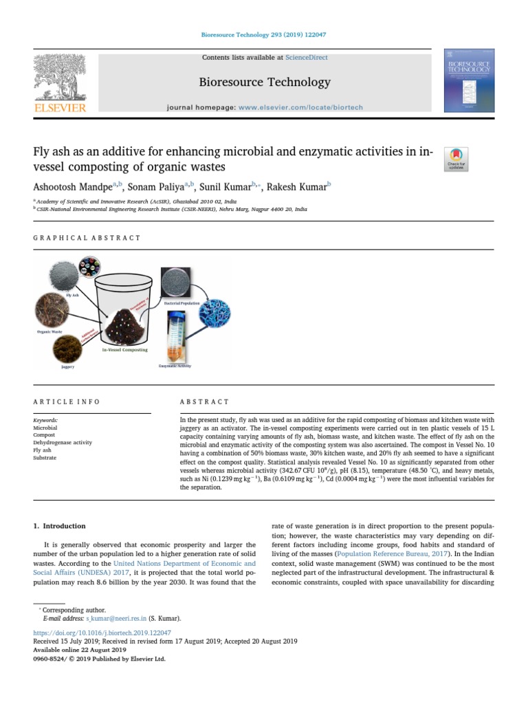 Bioresource Technology: Sciencedirect | PDF | Compost | Biodegradation