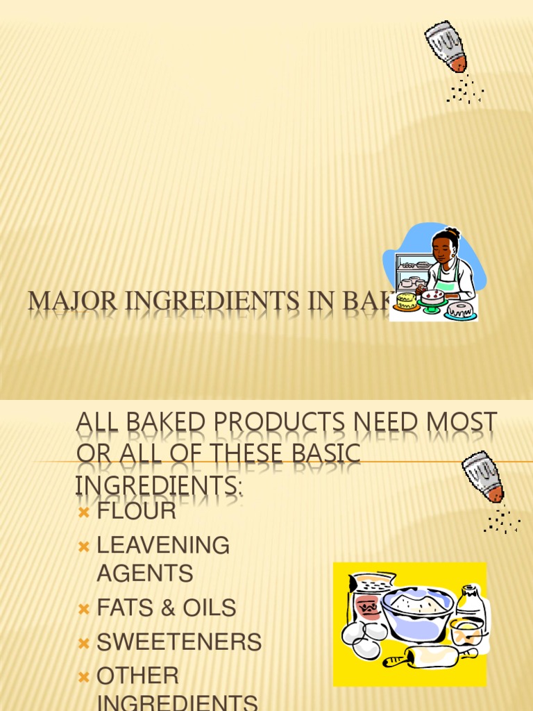 Major Ingredients in Baking Explained | PDF | Flour | Breads