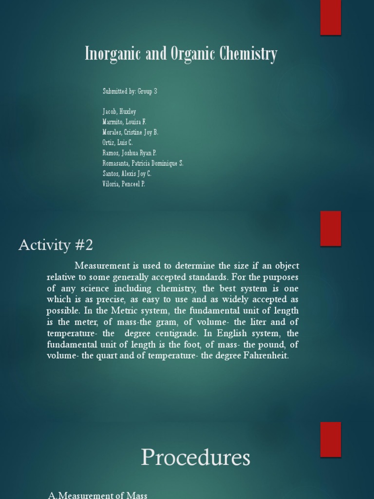 Inorganic and Organic Chemistry | PDF | Filtration | Chloride