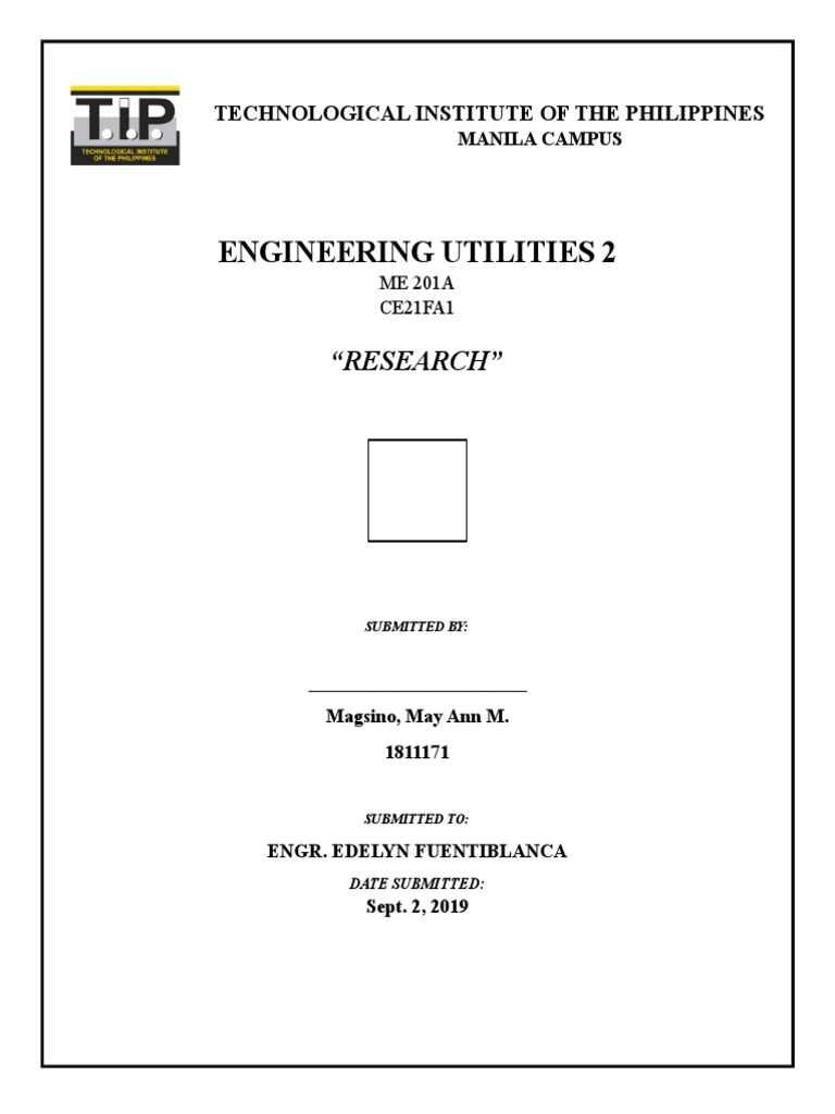 Engineering Utilities 2: "Research" | PDF