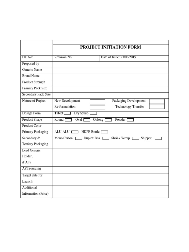 Project Initiation Form | PDF
