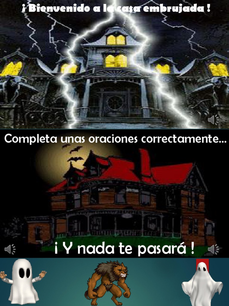 Juego de oraciones: Casa embrujada | PDF
