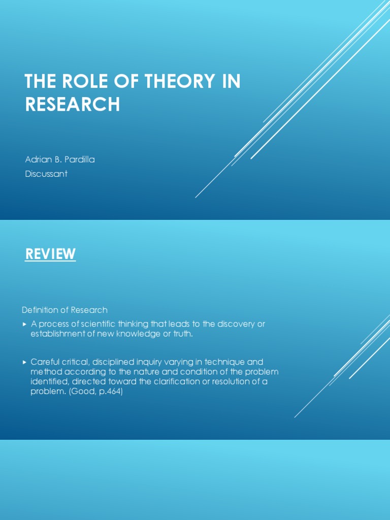 The Role of Theory in Research | PDF | Theory | Philosophical Movements
