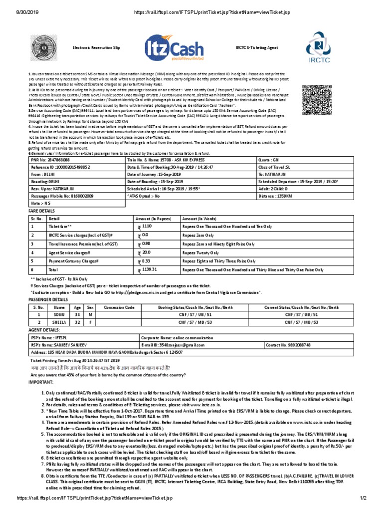 Print Tickets On U | PDF | Ticket (Admission) | Identity Document