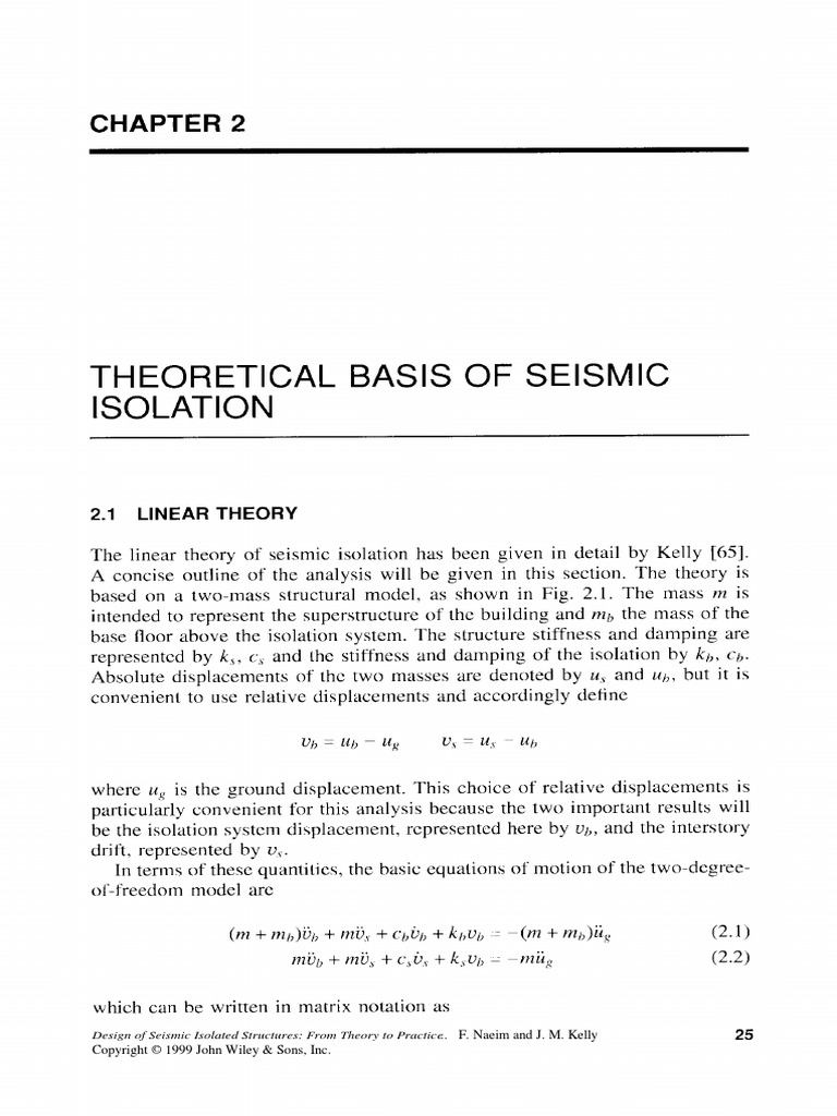 Design of Seismic Isolated Structures From Theory To Practicea | PDF ...