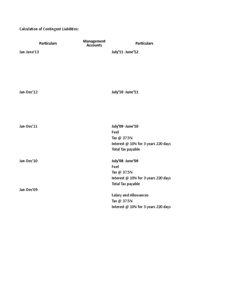Contingent - Liability | PDF | Taxation | Taxes
