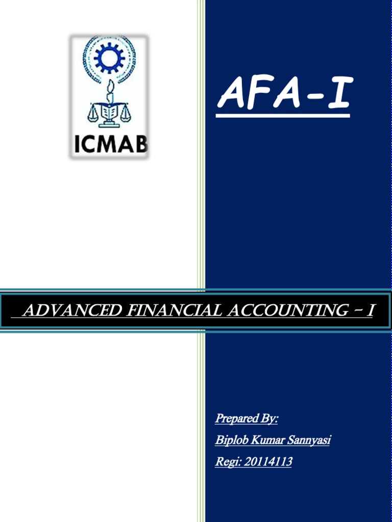 Afa-I: Advanced Financial Accounting - I | PDF