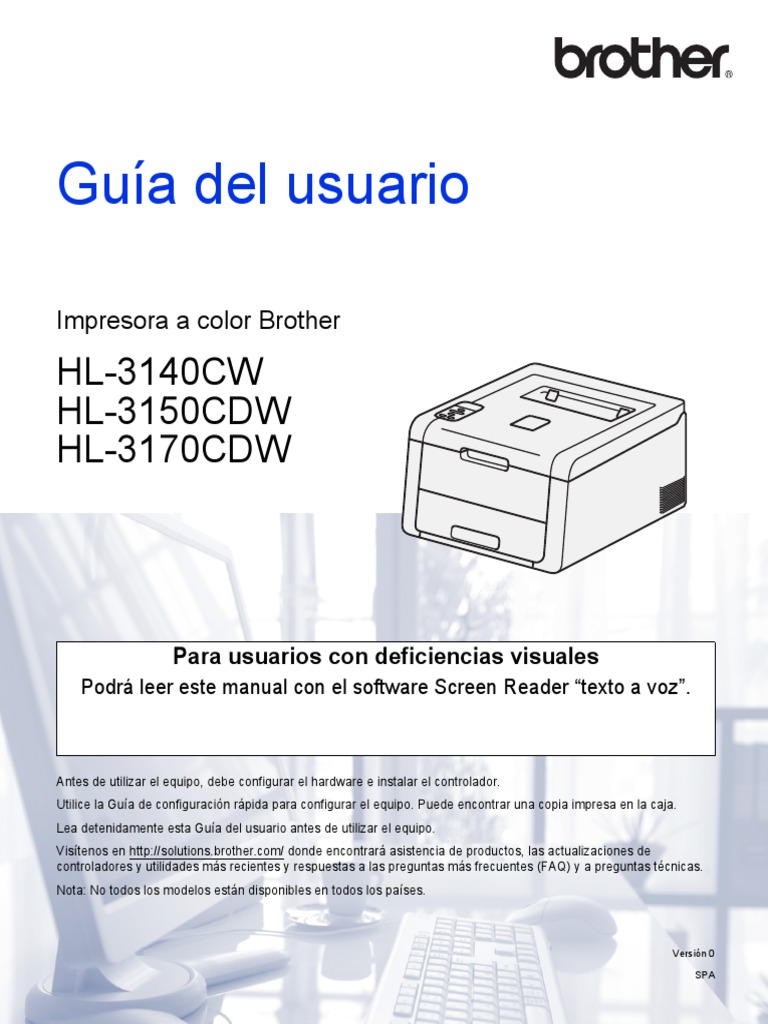 Manual Usuario Impresoram Brother PDF | PDF | Impresora (Computación ...