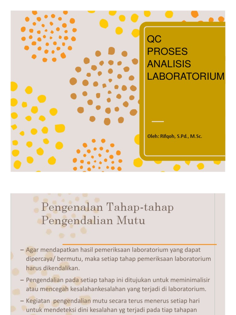 QC Proses Analisis Laboratorium | PDF