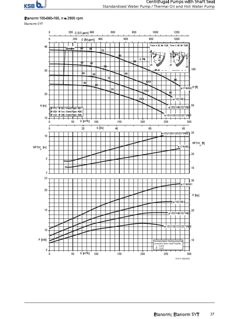 ETANORM - Curves 100 080 160 - 3000RPM | PDF