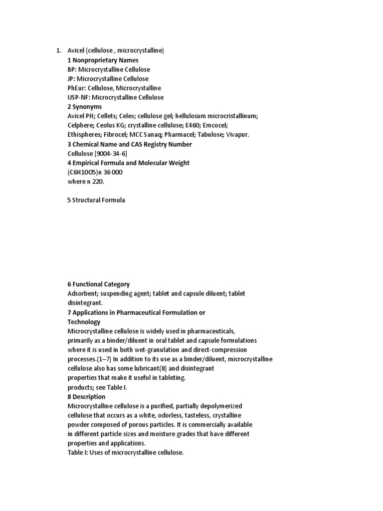 Avicel PH 102 Done | PDF | Tablet (Pharmacy) | Density