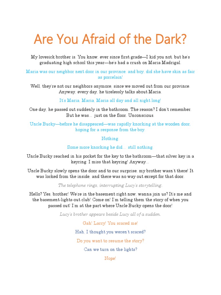 Haunted Love Story in the Dark | PDF