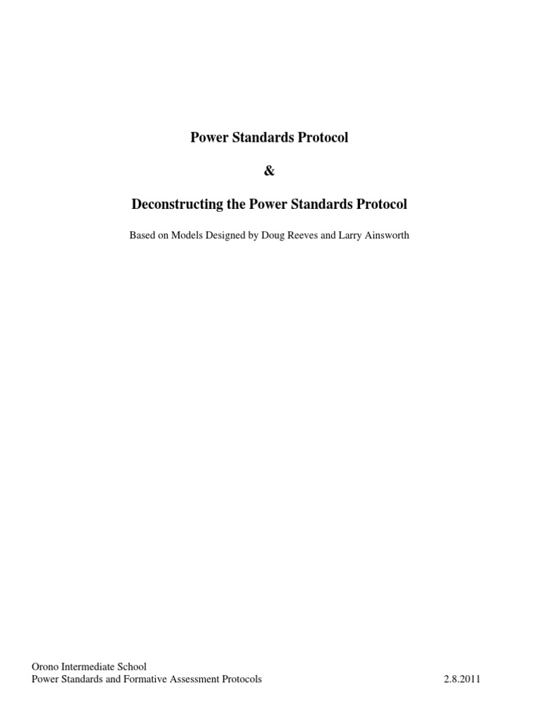 Deconstructing Power Standard | PDF | Psychology | Behavior Modification