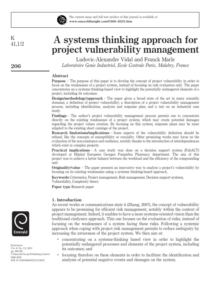 Project Vulnerability Management Strategies | PDF | Risk Management ...