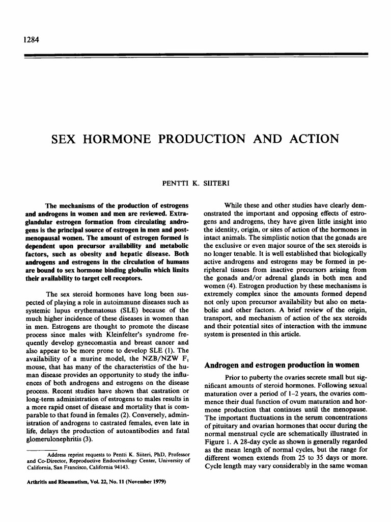 Hormone Production And The Role Of Estrogen And Androgens In Autoimmune Diseases Such As