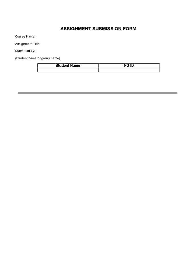 Assignment Submission Form | PDF