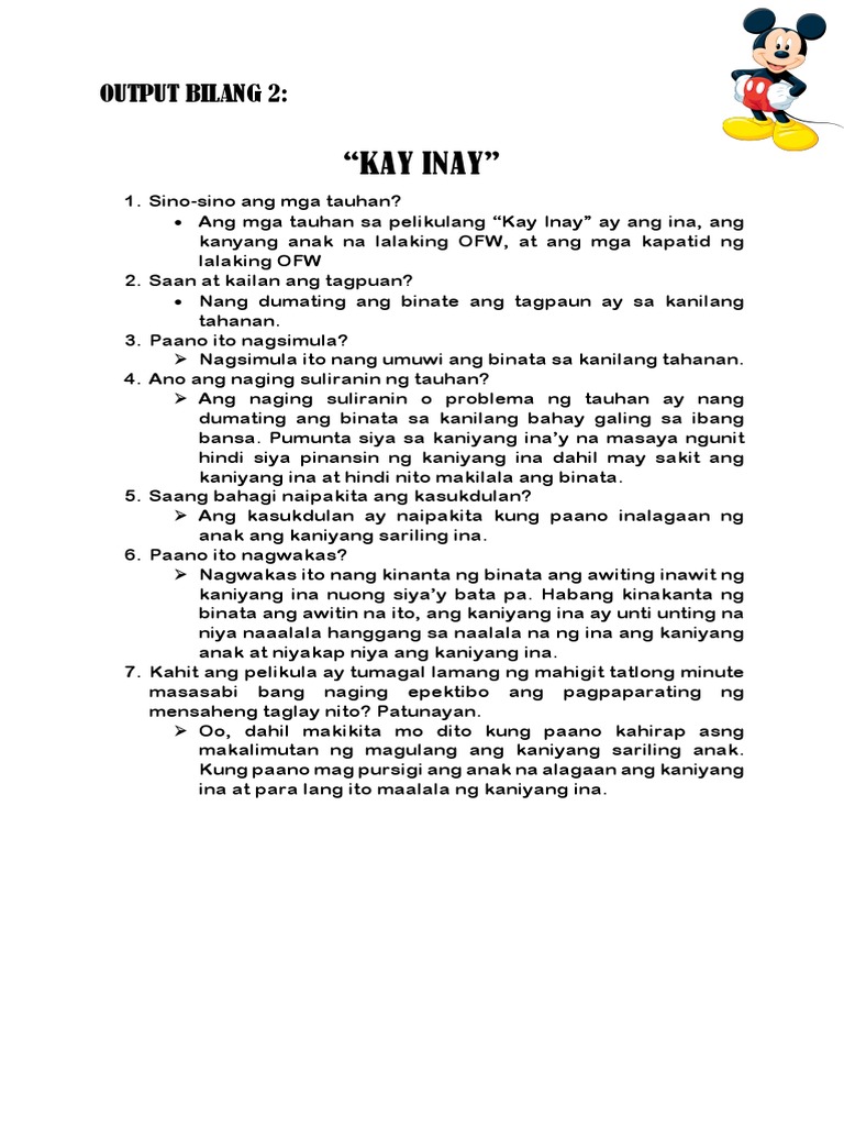 “Kay Inay”: Output Bilang 2
