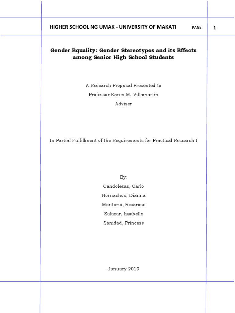 Gender Stereotypes - Chapter 1 | PDF | Gender Role | Stereotypes