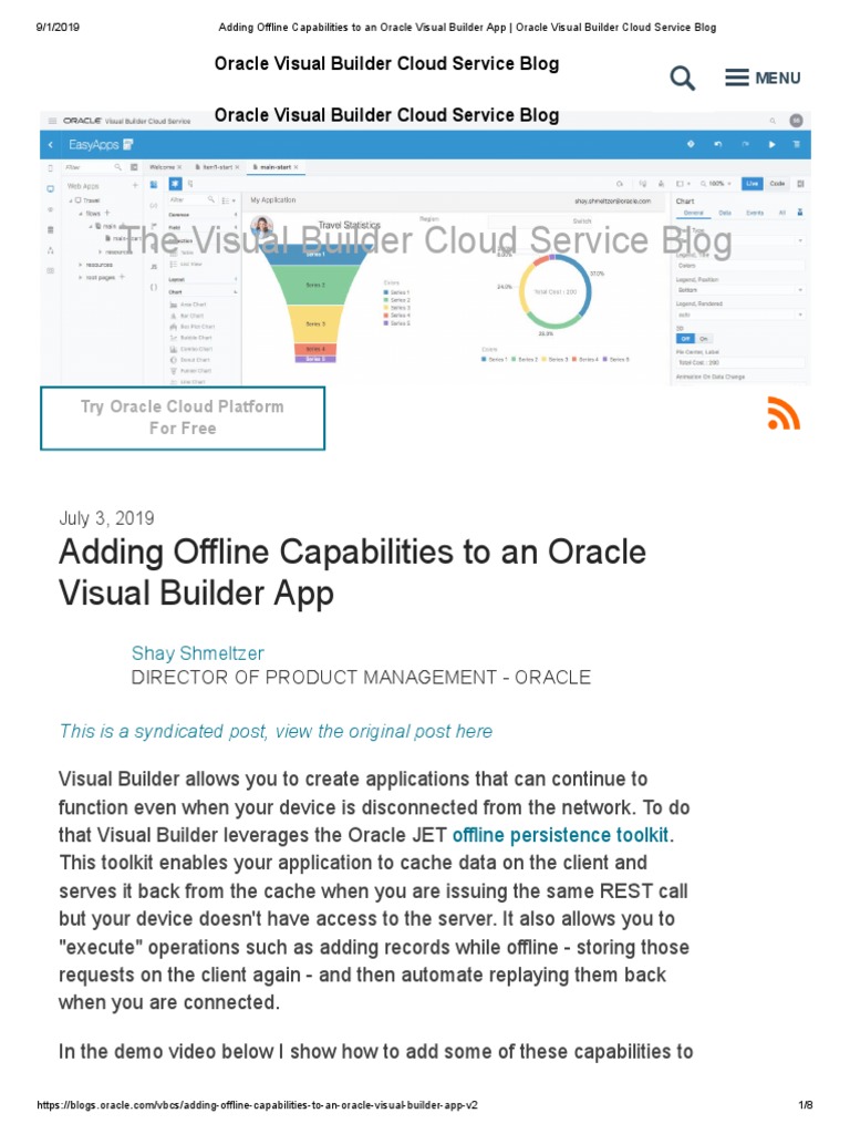Adding Offline Capabilities To VBCS | PDF | Oracle Database | Cloud Computing